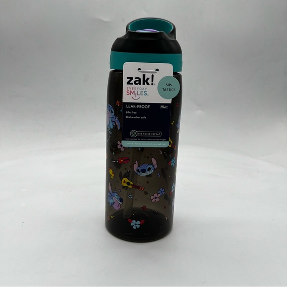 Disney | Dining | Nwt Zak Disney Stitch Bottle Grey Teal 25oz | Poshmark